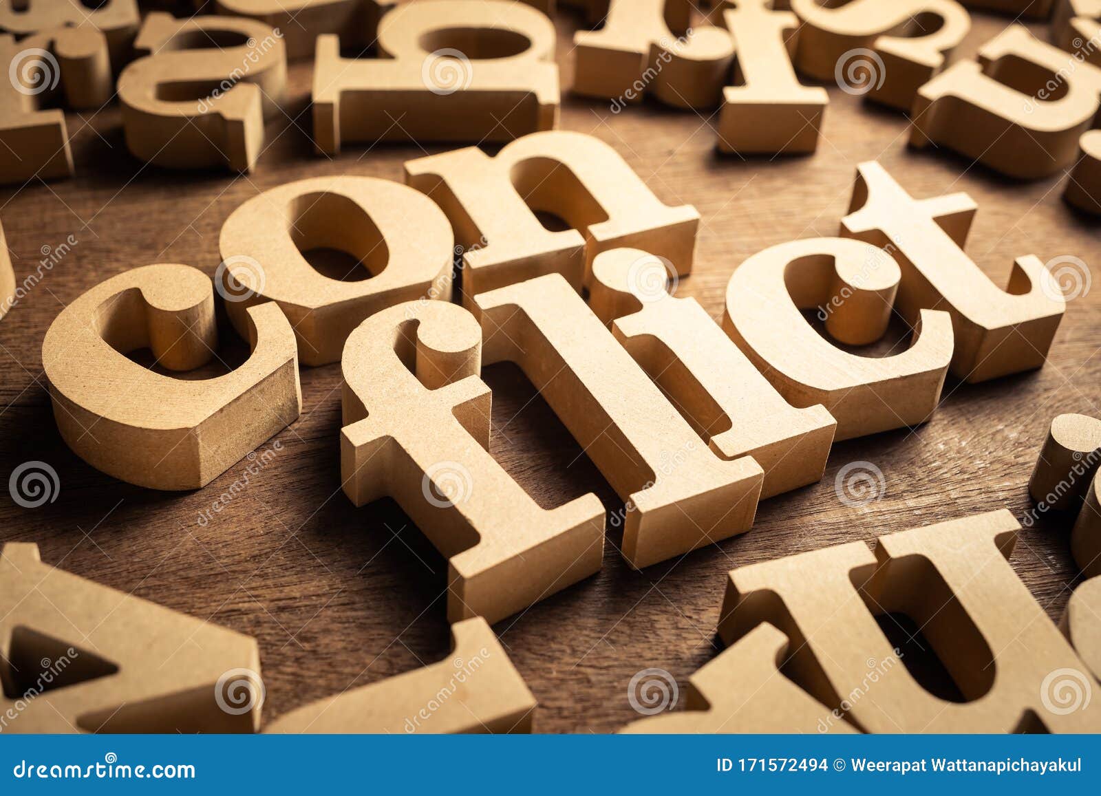 Conflict Word Written On Sign In Hands Of Soldier, Military Annexation ...