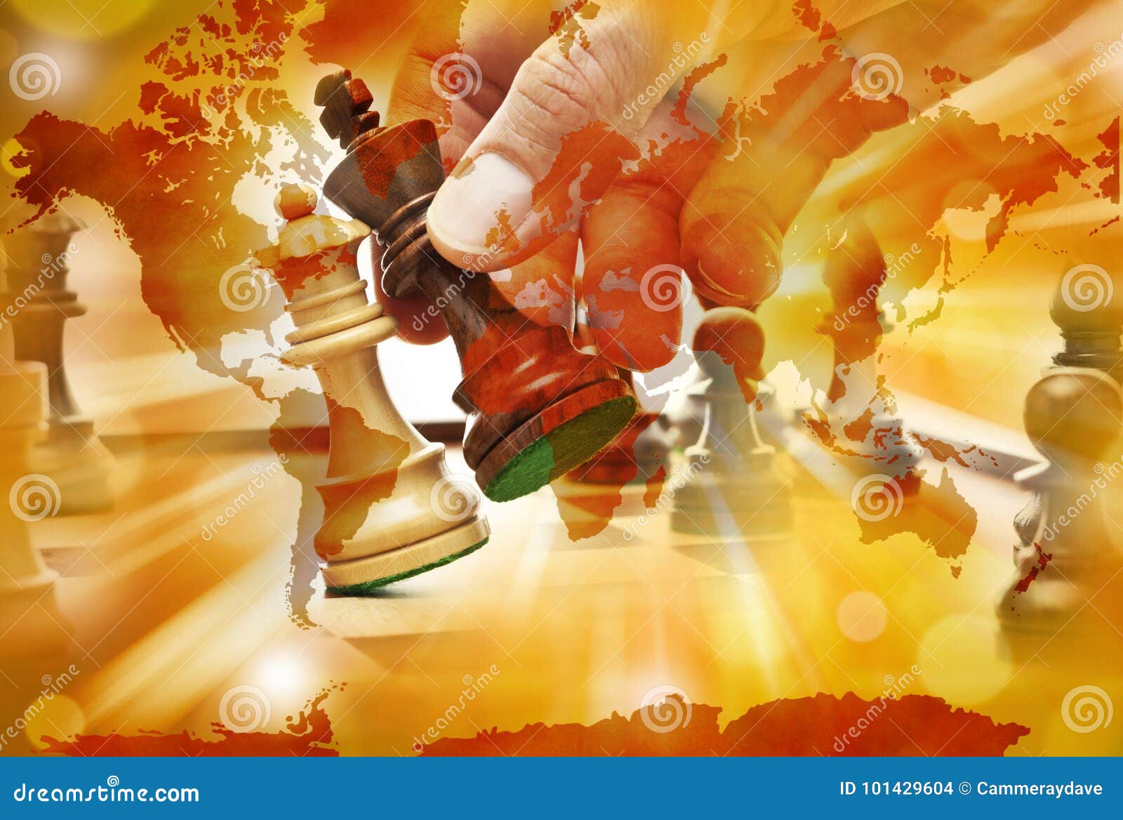 Conflict World Trade War Strategy Business Chess Stock Photo - Image of ...