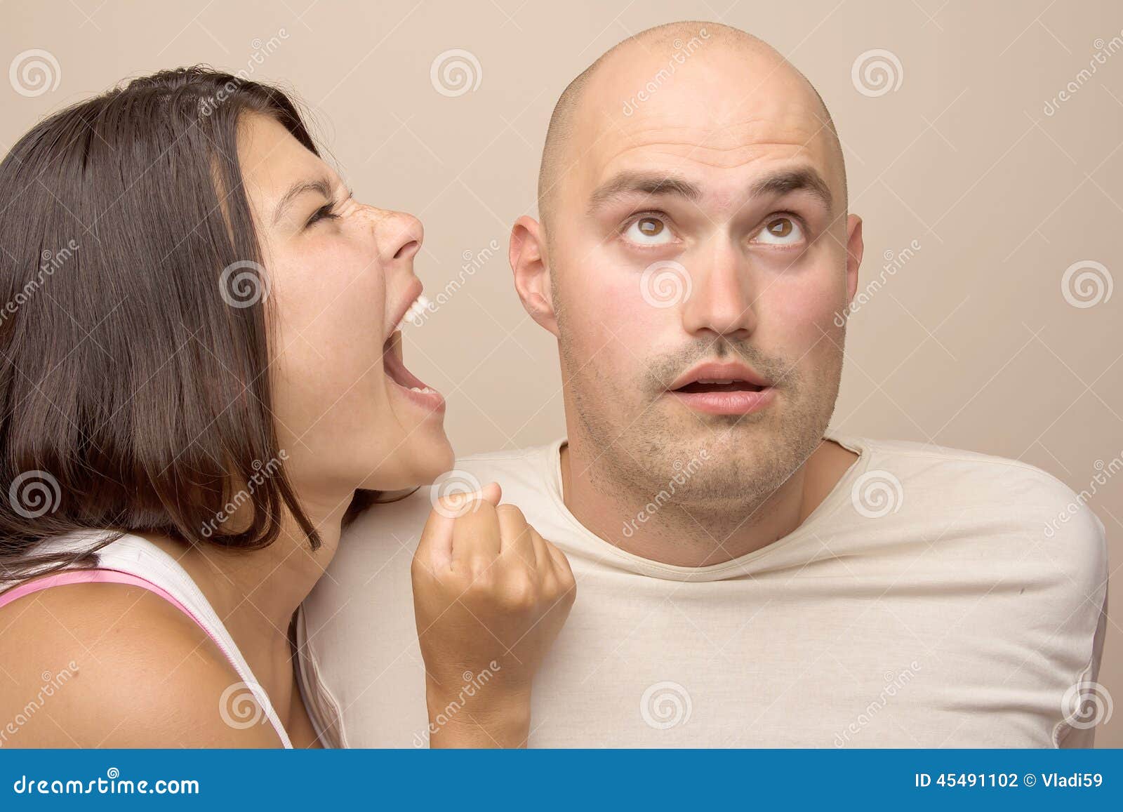 Conflict, young couple. stock photo. Image of insults - 45491102