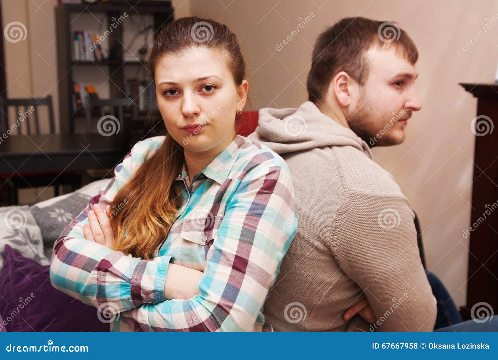 Conflict in a young family stock photo. Image of conflict - 67667958