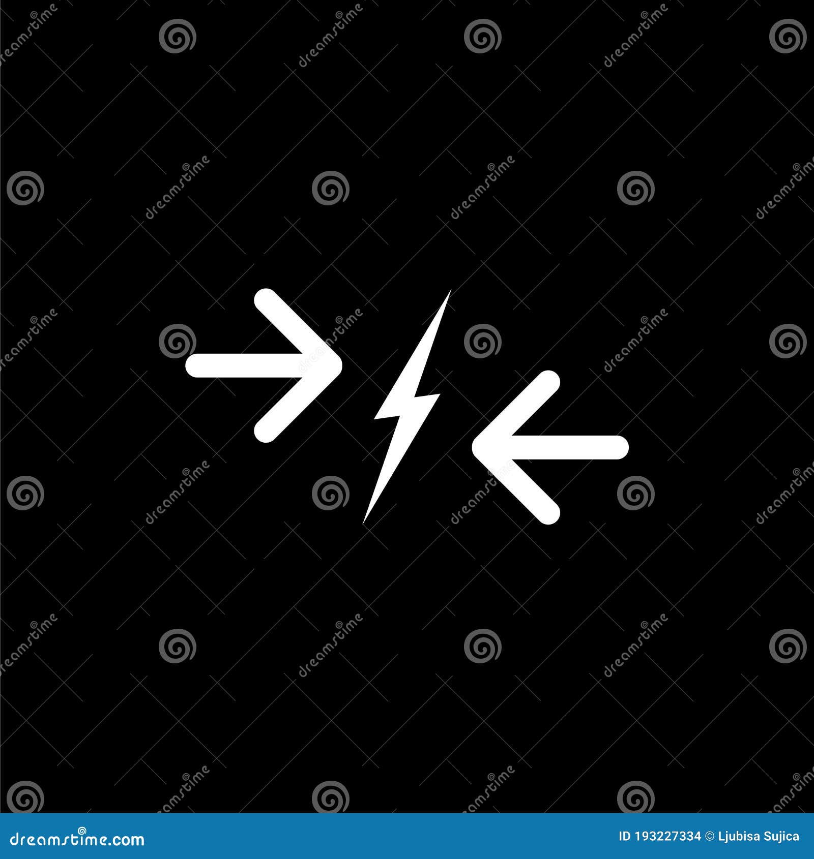 Conflicts Icon Isolated on Dark Background Stock Vector - Illustration ...