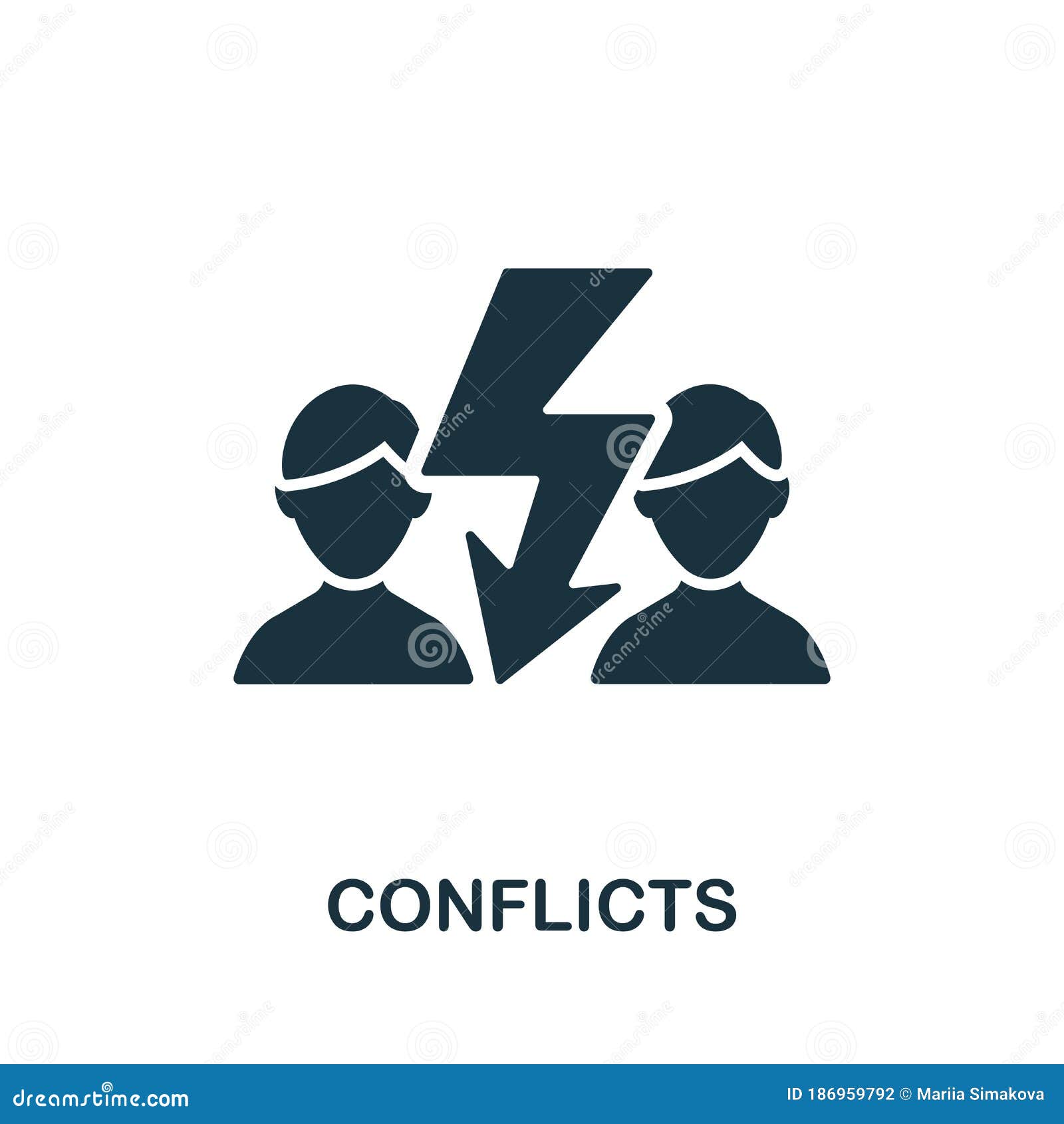 Conflicts Icon. Simple Element from Psychology Collection. Creative ...
