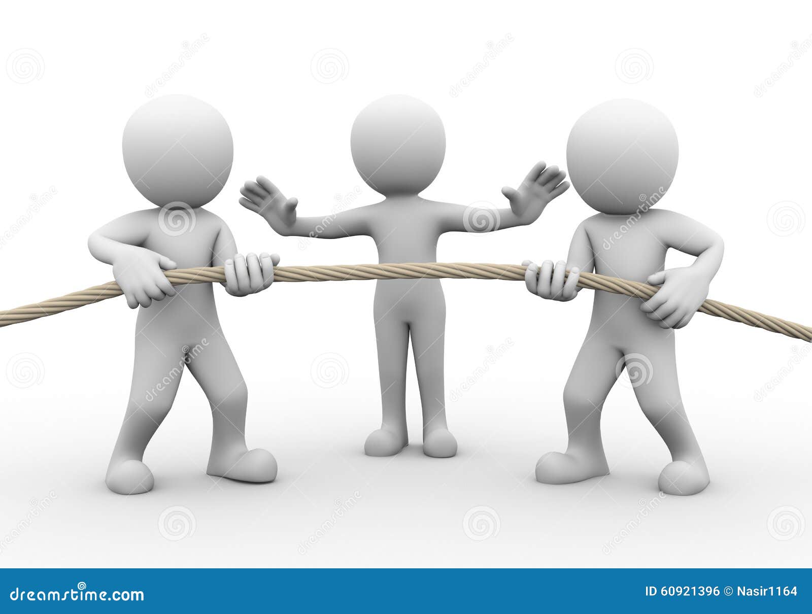 Conflit 3d Parmi Des Personnes Illustration Stock - Illustration du ...