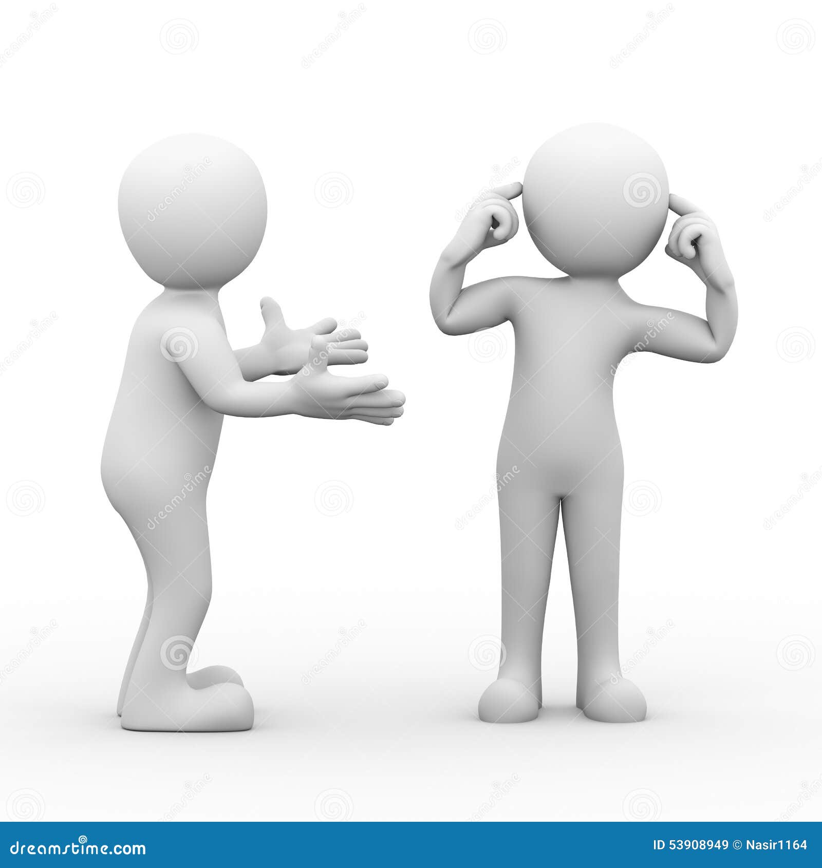 Conflit Du Conflit 3d Entre Les Personnes Illustration Stock ...