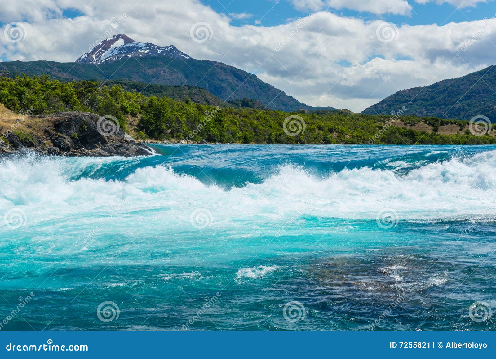 Confluence of Baker River and Neff River, Chile Stock Image - Image of ...