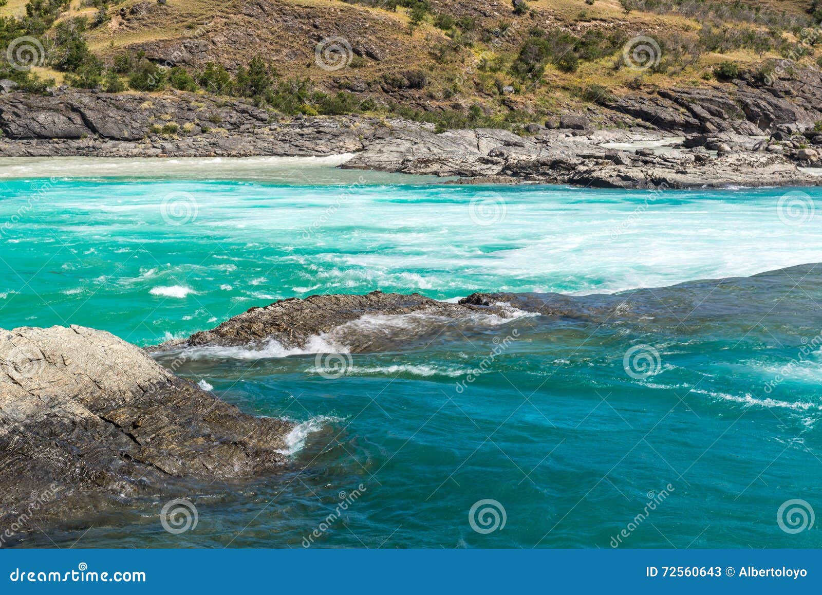 Confluence of Baker River and Neff River, Chile Stock Image - Image of ...