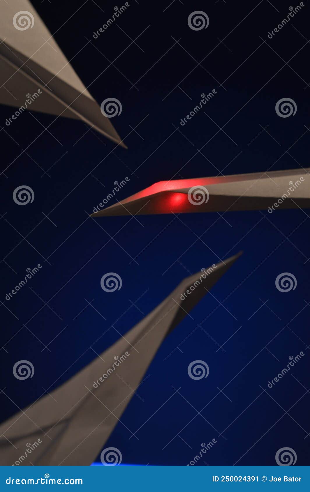 Paper Airplanes with Light in Cockpit Stock Image - Image of takeoff ...