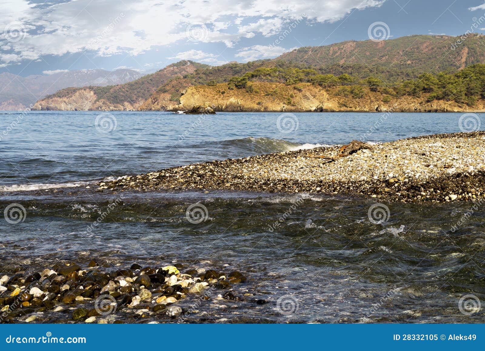 Confluence of the Mountain River of the Sea Stock Image - Image of ...