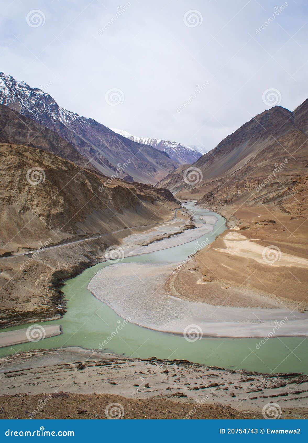 Confluence Of Indus And Gilgit Rivers In Northern Area Of Pakistan ...