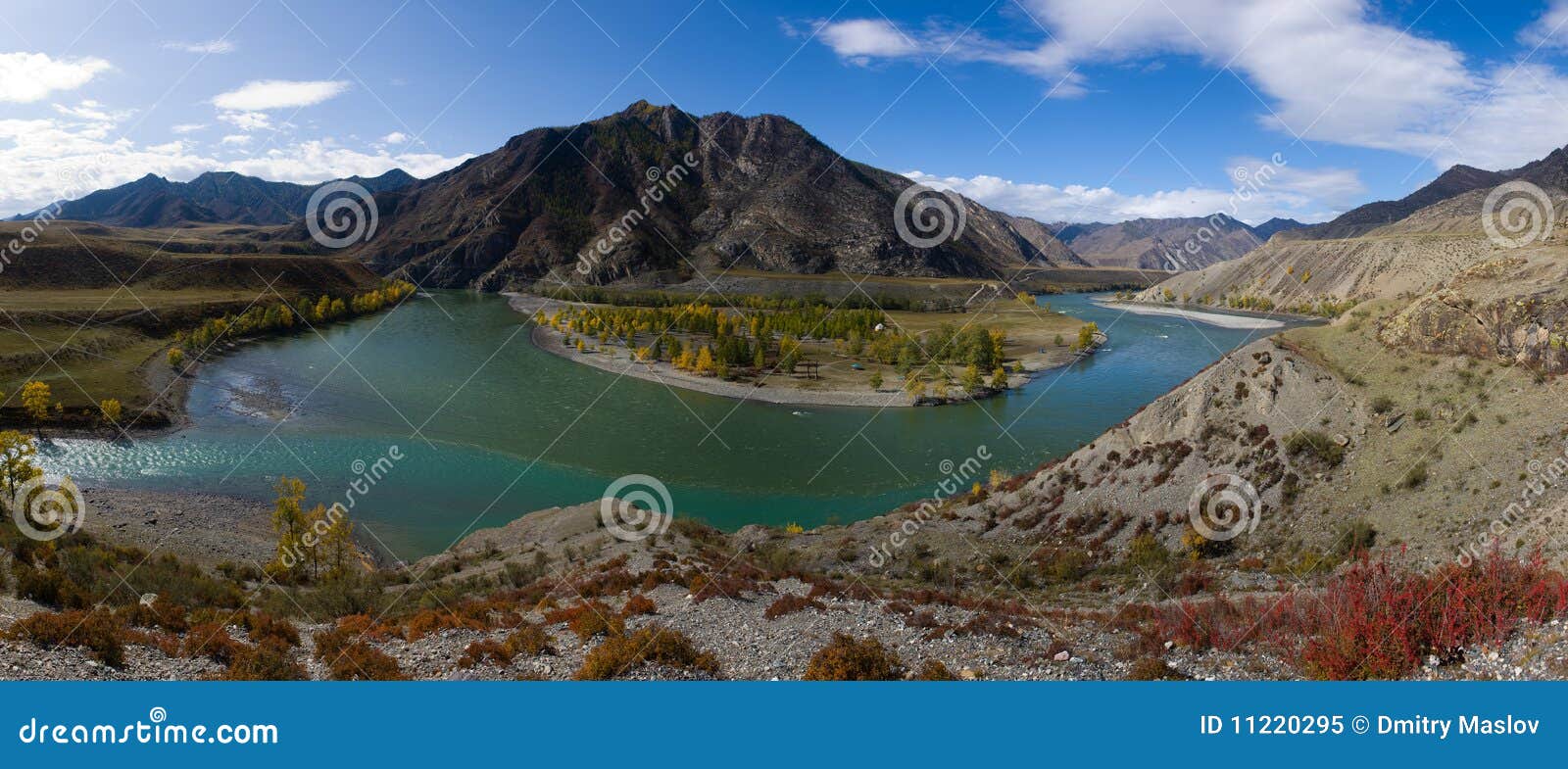 Confluence of the rivers stock image. Image of katun - 11220295
