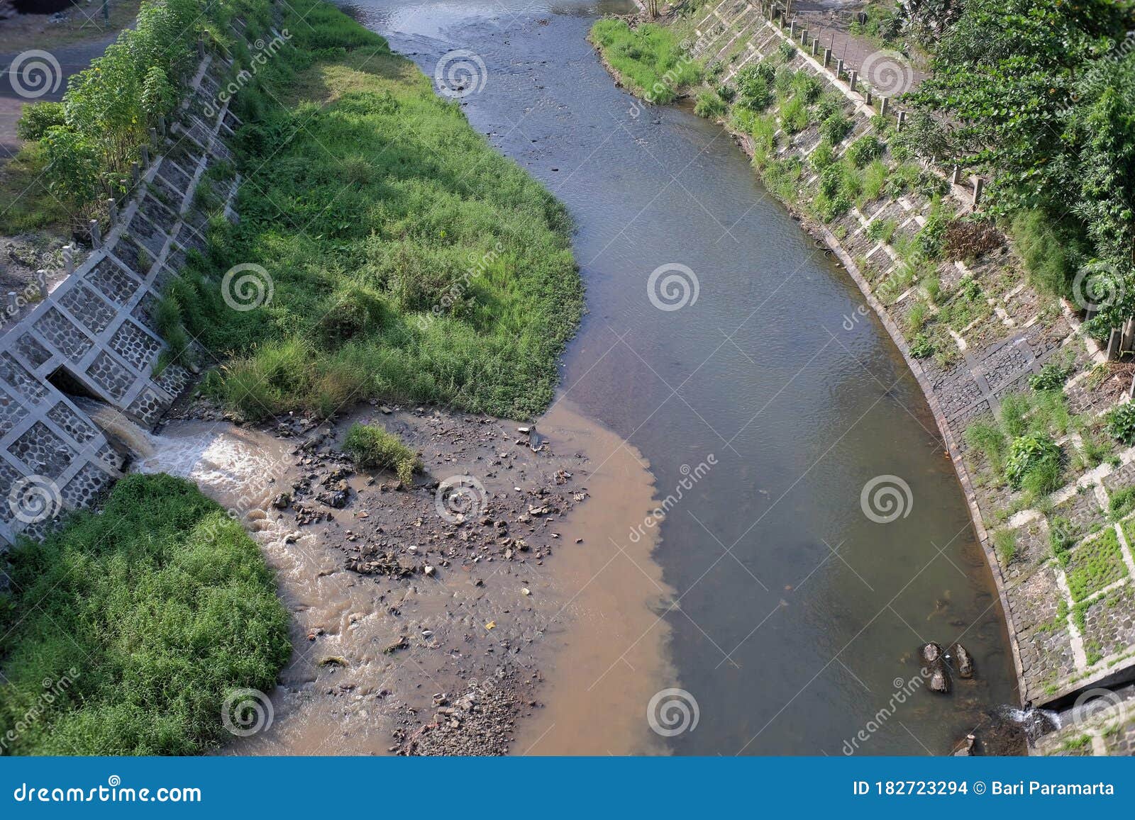 The Confluence of Two River Streams Stock Photo - Image of flow, forest ...