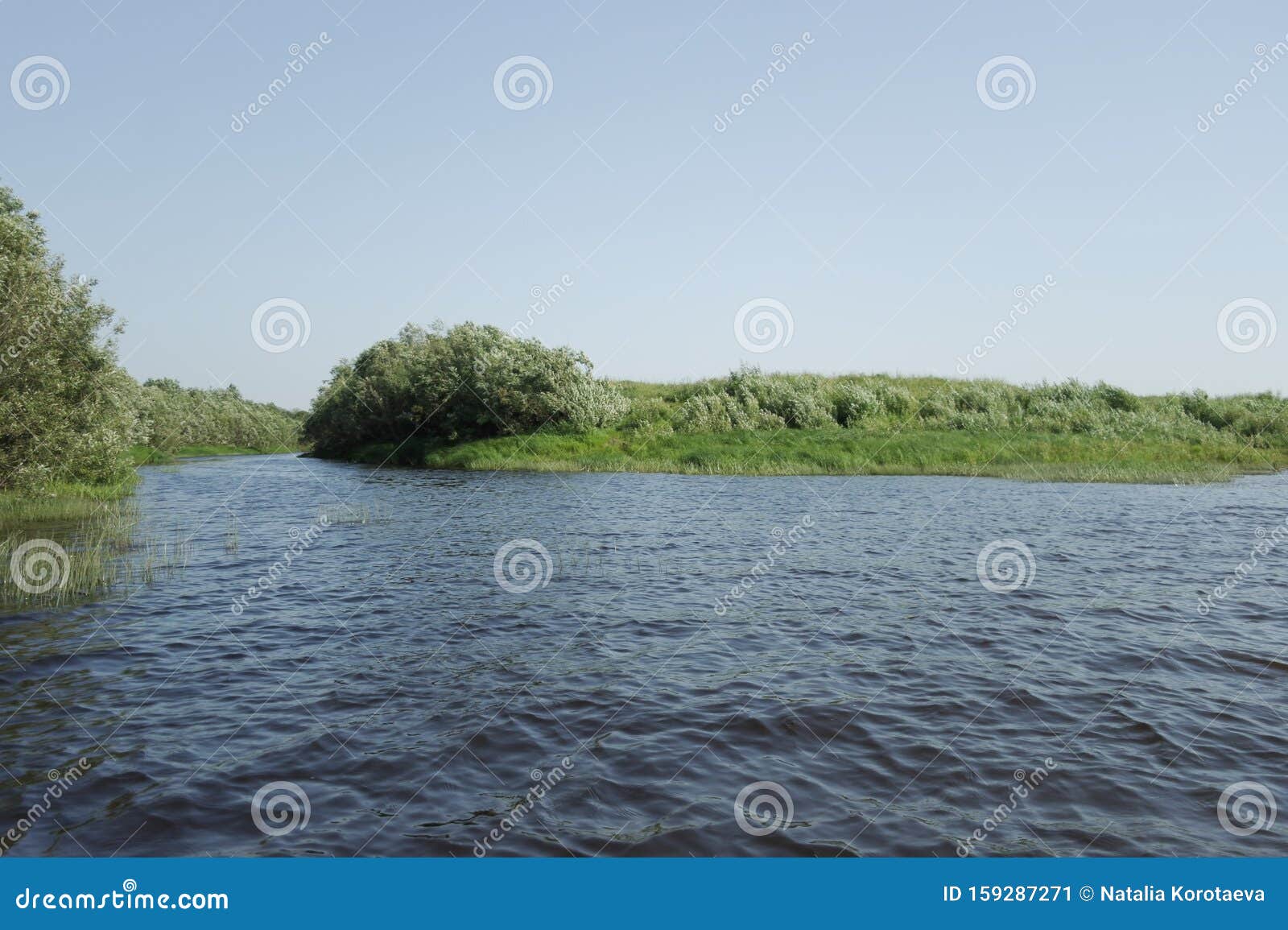 Confluence of two rivers stock image. Image of pond - 159287271