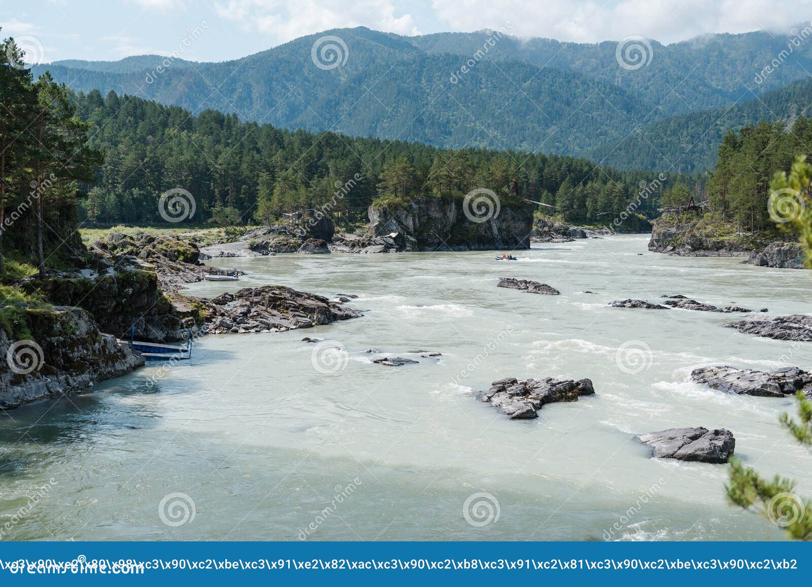 The Confluence of Two Rivers. Two Different Rivers are Connected into ...