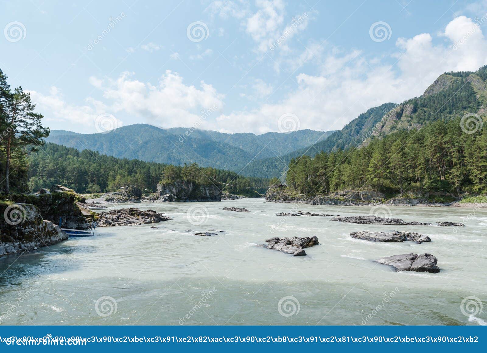 The Confluence of Two Rivers. Two Different Rivers are Connected into ...