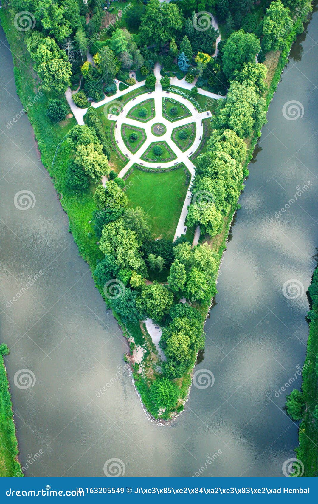 Confluence of Two Rivers with Reflection of Clouds on Water Surface ...