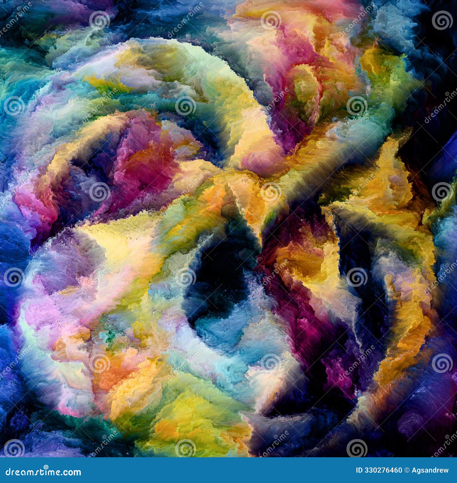 Confluence of Vibrant Colors Stock Illustration - Illustration of ...