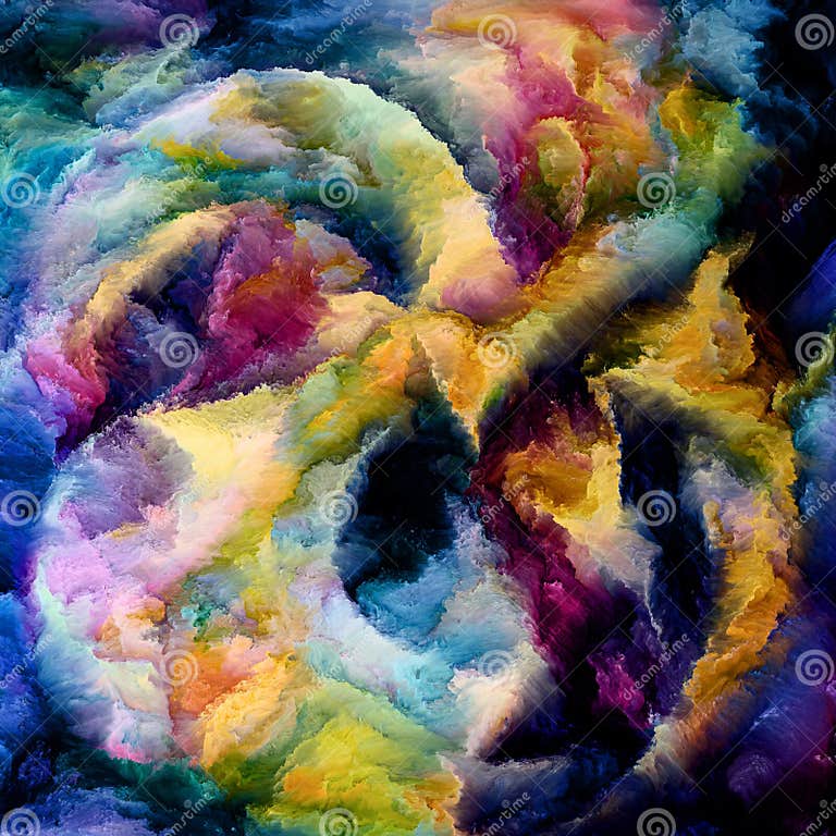Confluence of Vibrant Colors Stock Illustration - Illustration of ...