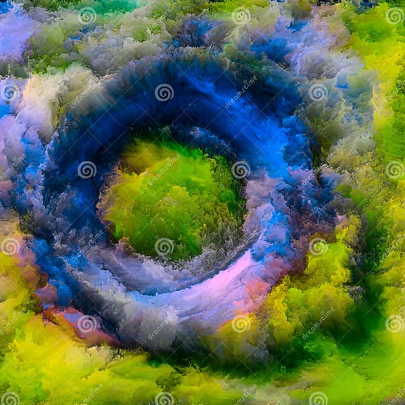 Confluence of Vibrant Colors Stock Illustration - Illustration of ...