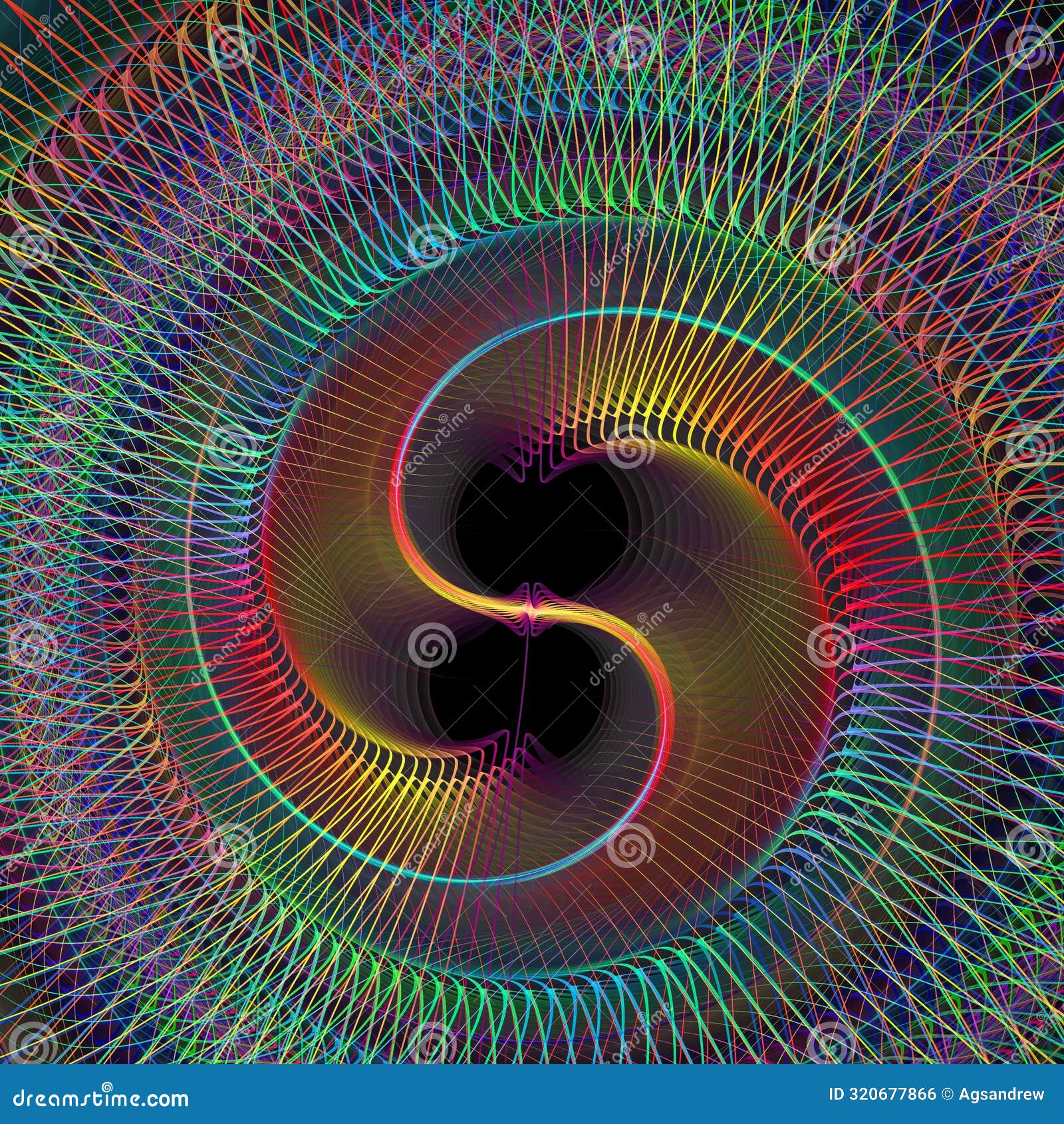 Confluence of Wavelength stock illustration. Illustration of scattering ...