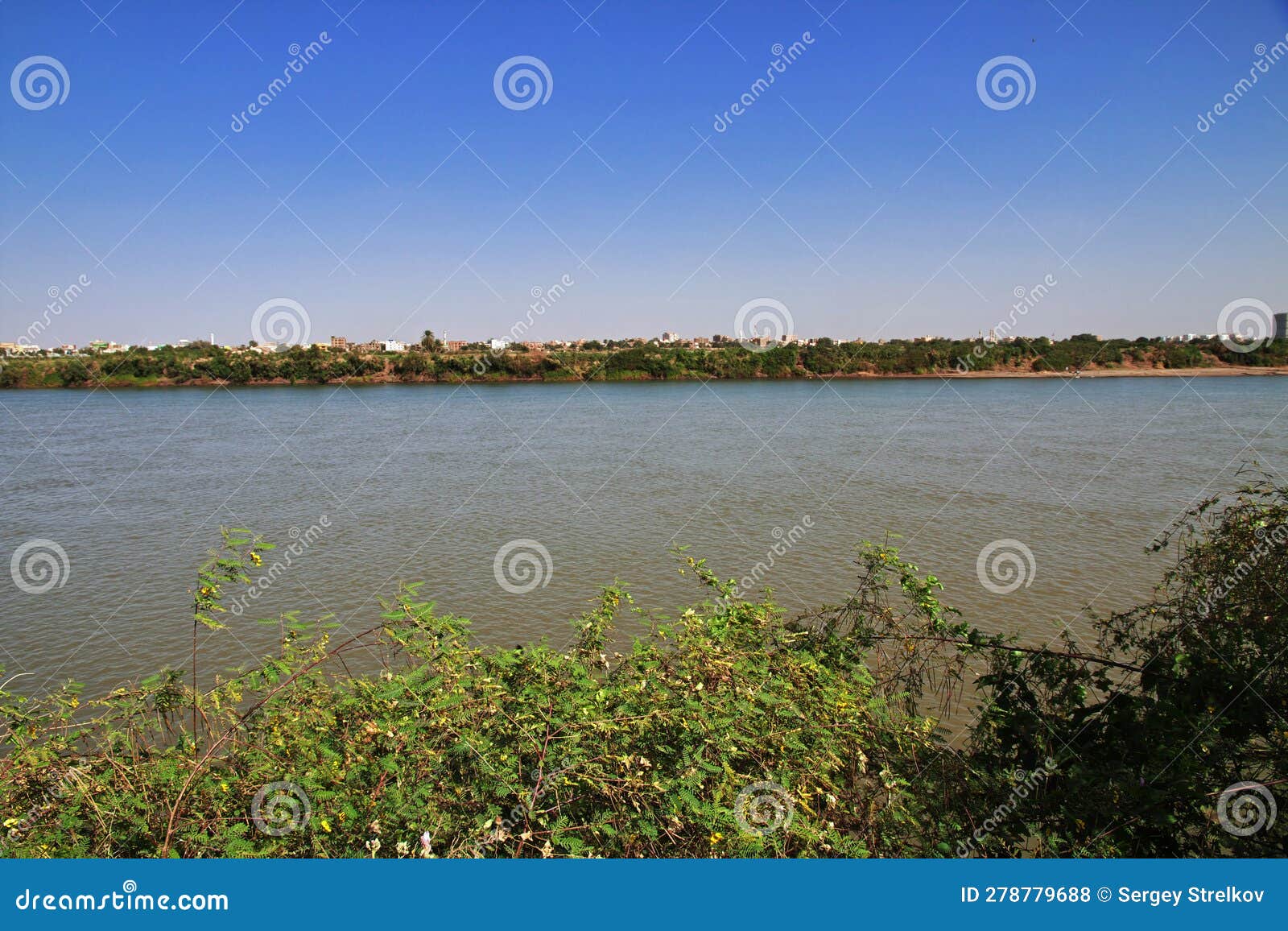 Confluence of White and Blue Nile Rivers Stock Photo - Image of ...