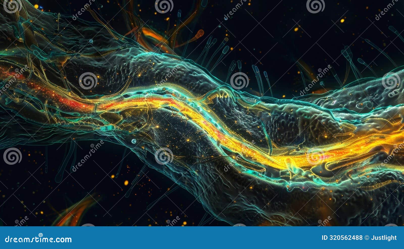 Confocal Microscopy Of Fibroblast Cells Stock Photography ...
