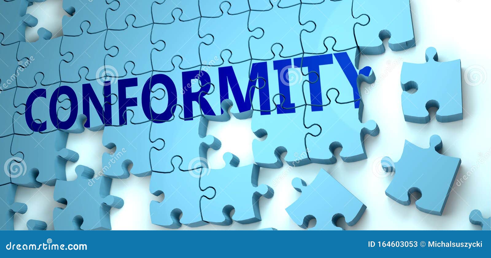 Conformity Complex Like A Puzzle - Pictured As Word Conformity On A ...