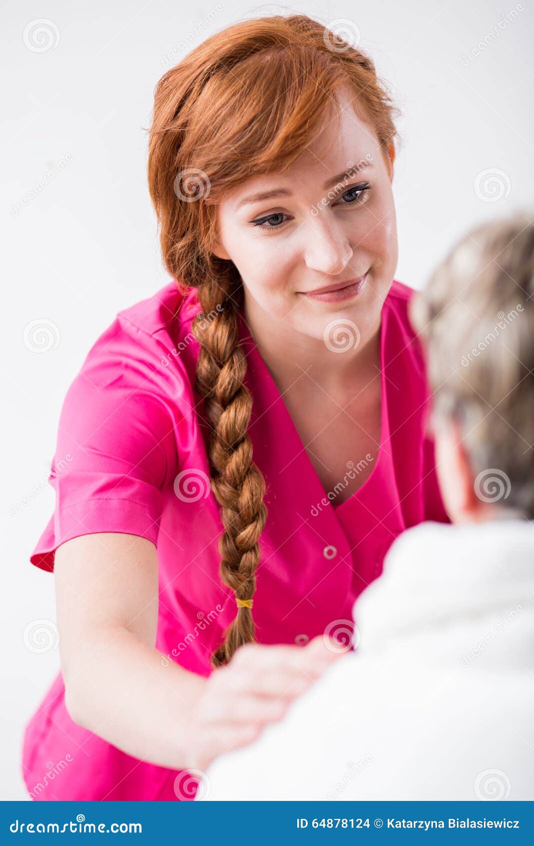 Confortar Charla Al Paciente Foto de archivo - Imagen de envejecido ...