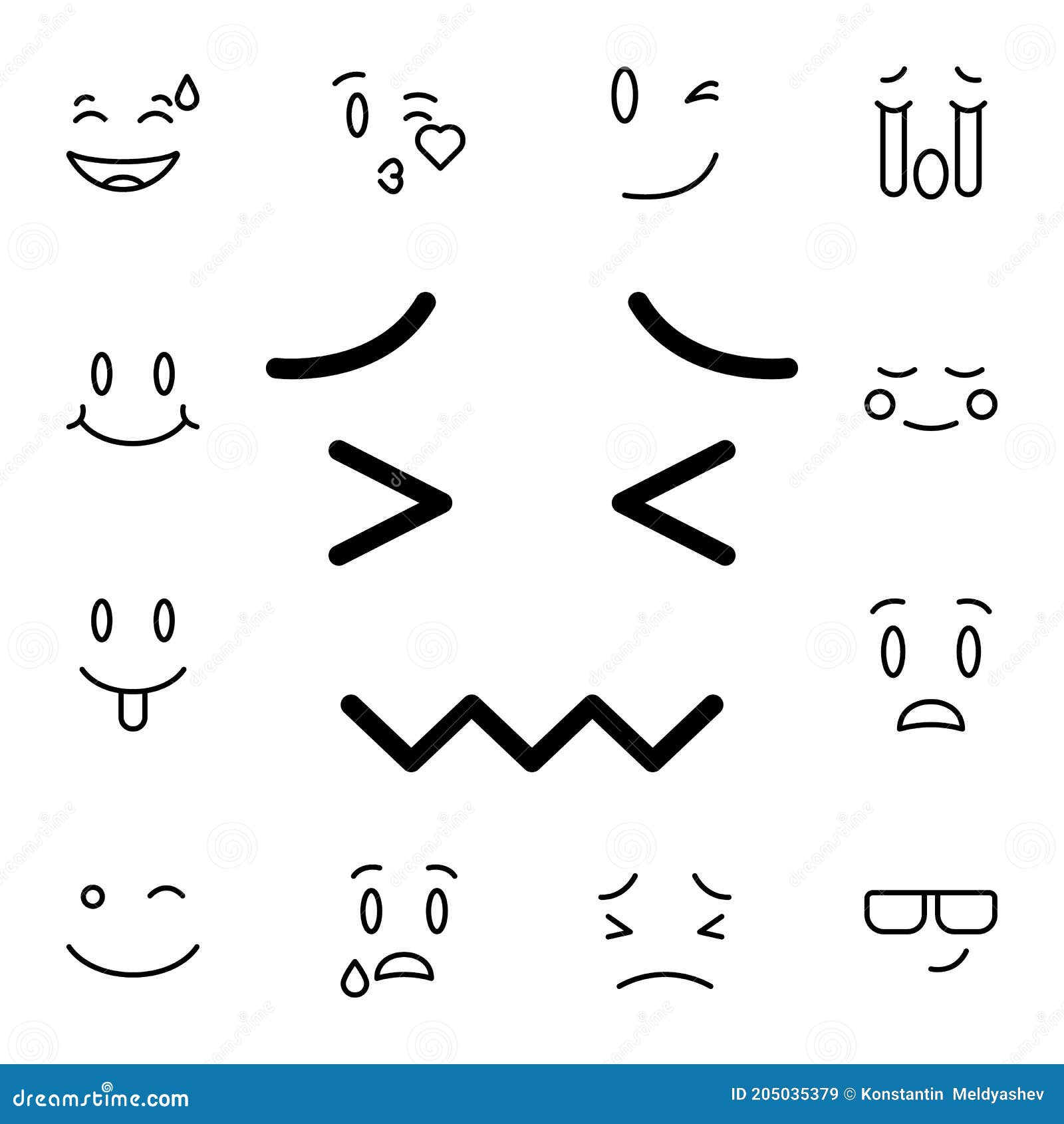 Confounded, Face Flat Vector Icon in Emotions Pack Stock Illustration ...