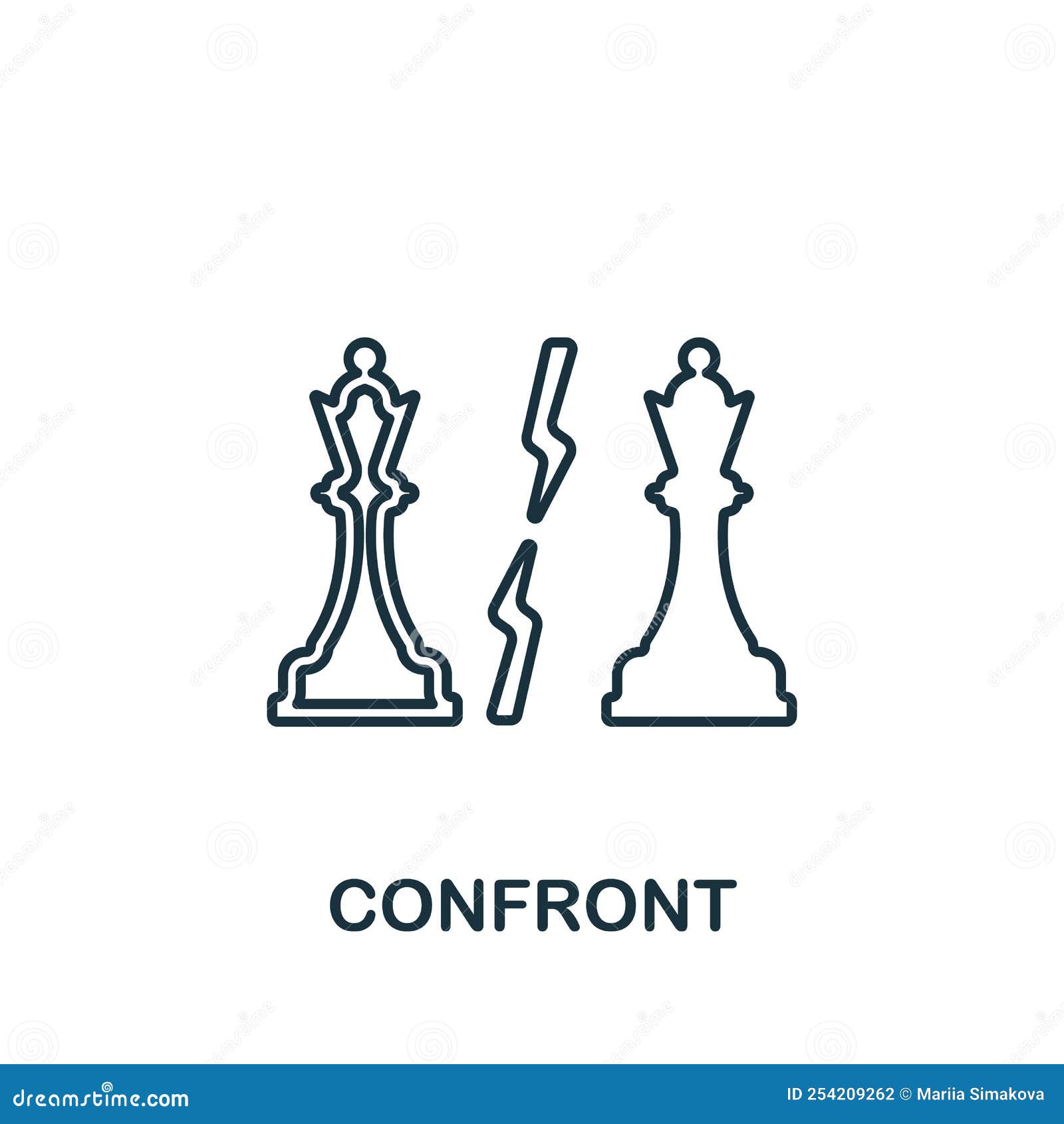 Confront Icon. Line Simple Line Protest Icon for Templates, Web Design ...