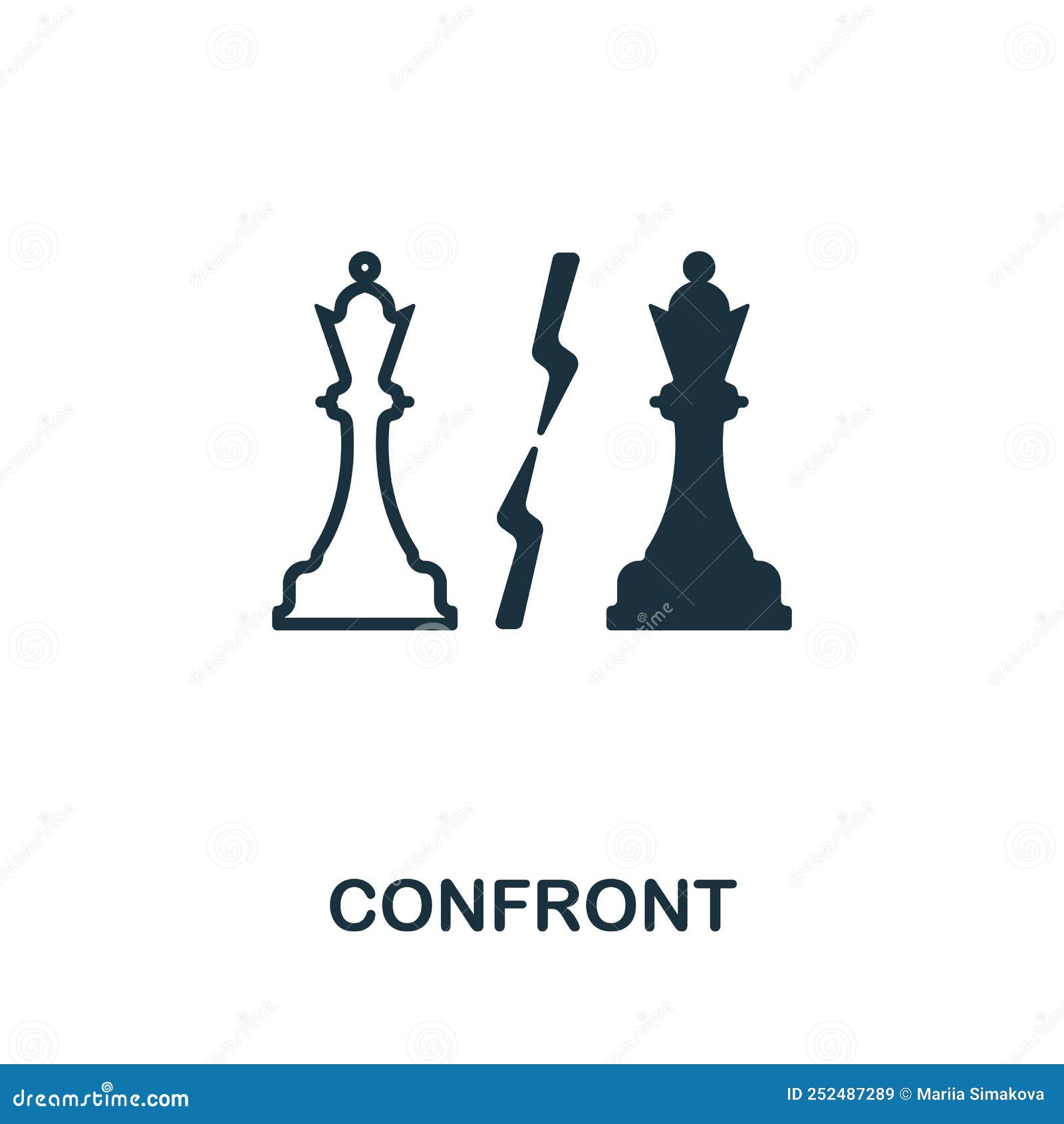 Confront Icon. Monochrome Simple Line Protest Icon For Templates, Web ... Confront Icon. Monochrome Simple Line Protest Icon For Templates, Web ...