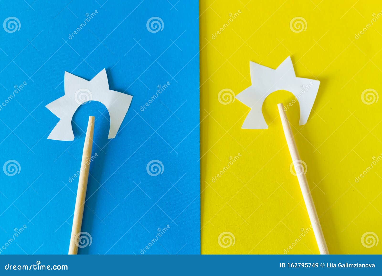 Magic Sticks Or Flags, Paper Toys Stock Photo | CartoonDealer.com ...