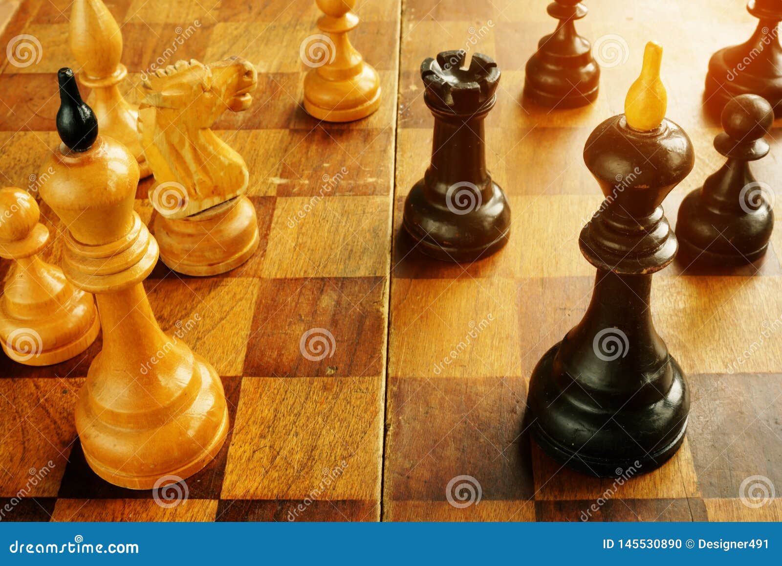 Confrontation and Conflict. Chess Kings Opposite Each Other Stock Photo ...