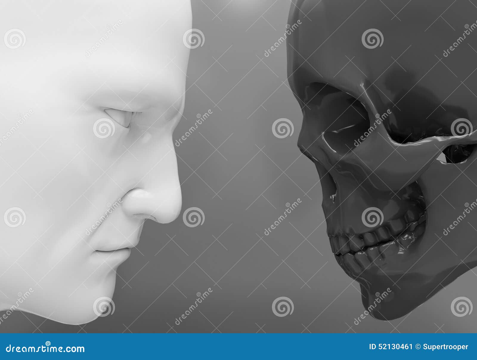 Confrontation. Life and Death Stock Illustration - Illustration of ...