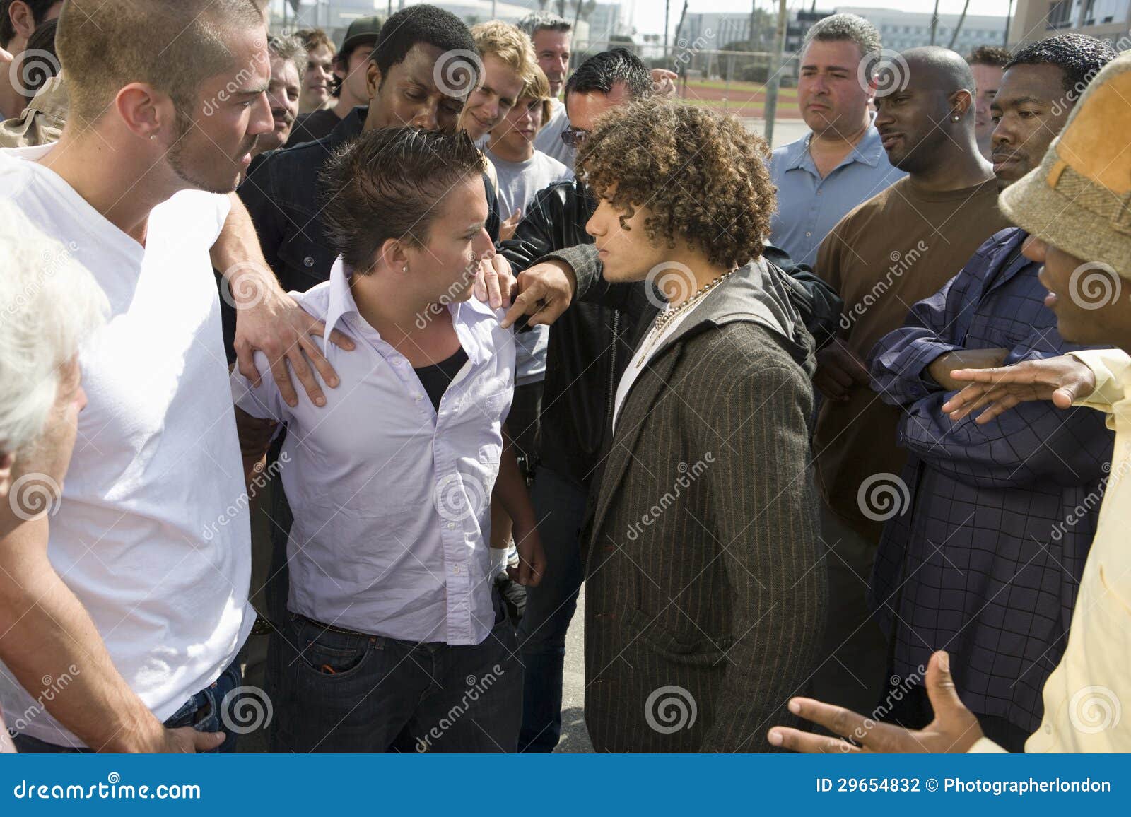 Confrontation between People Stock Photo - Image of middle, people ...