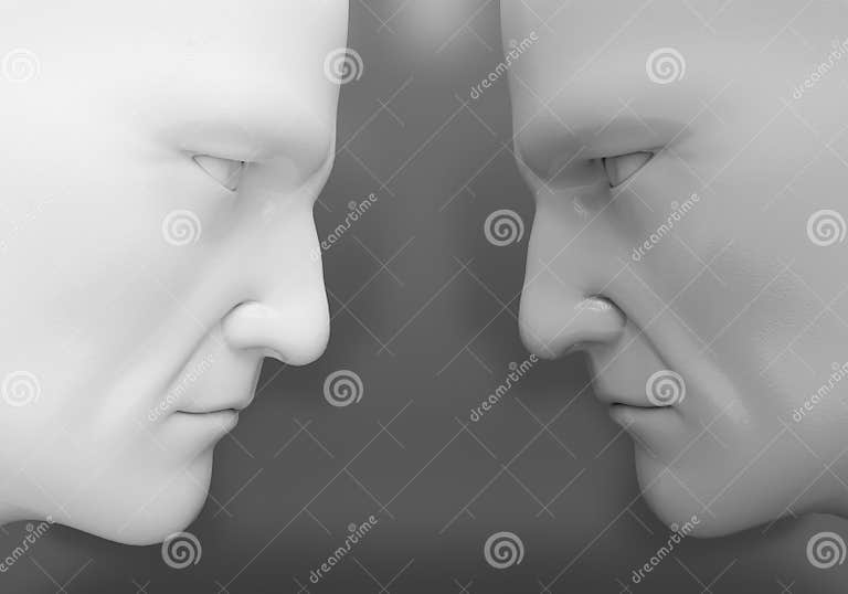 Confrontation stock illustration. Illustration of calm - 52130377