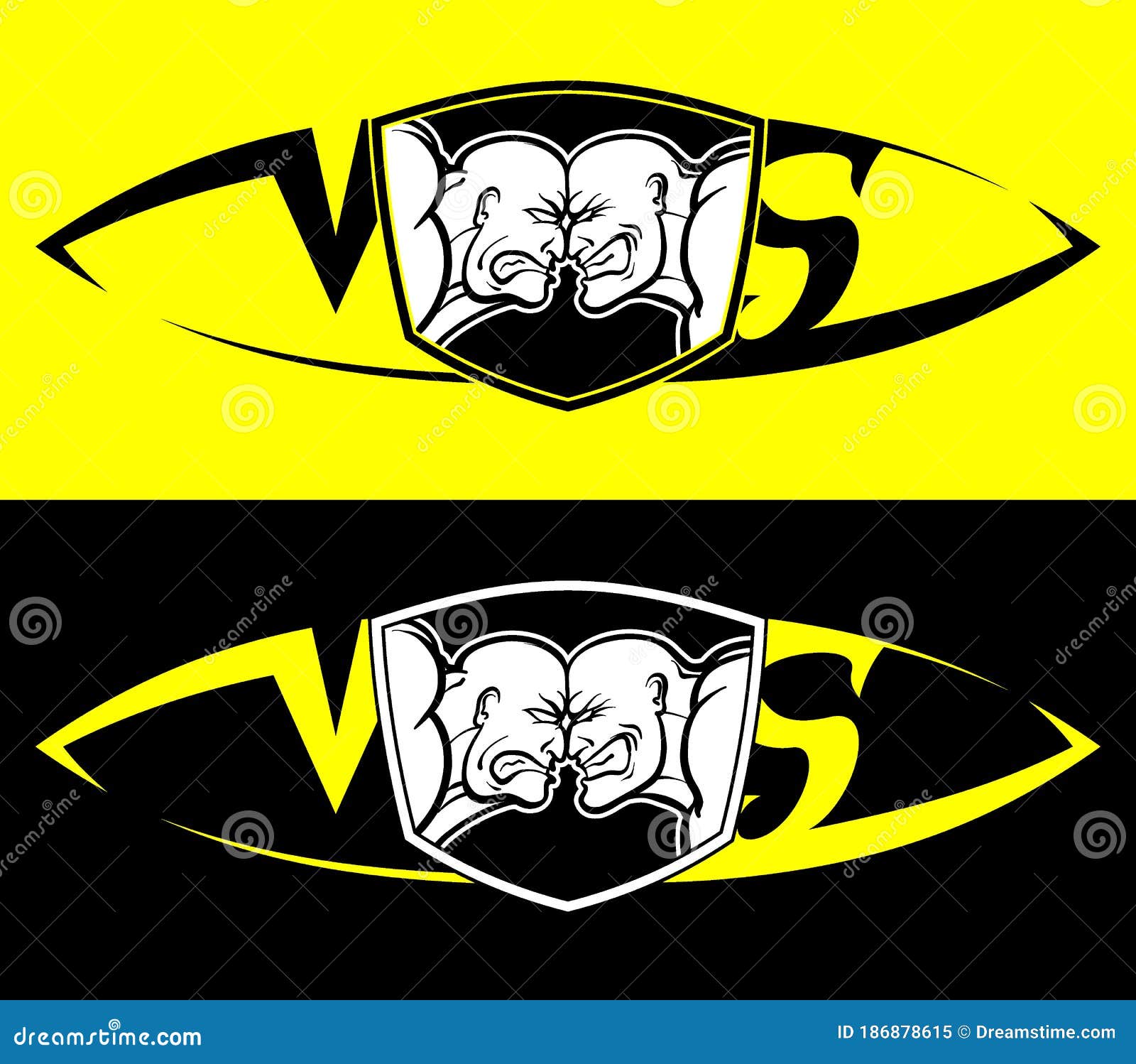 Confrontation of Two Parties, Vs. Rage and Anger on Faces, Against Each ...