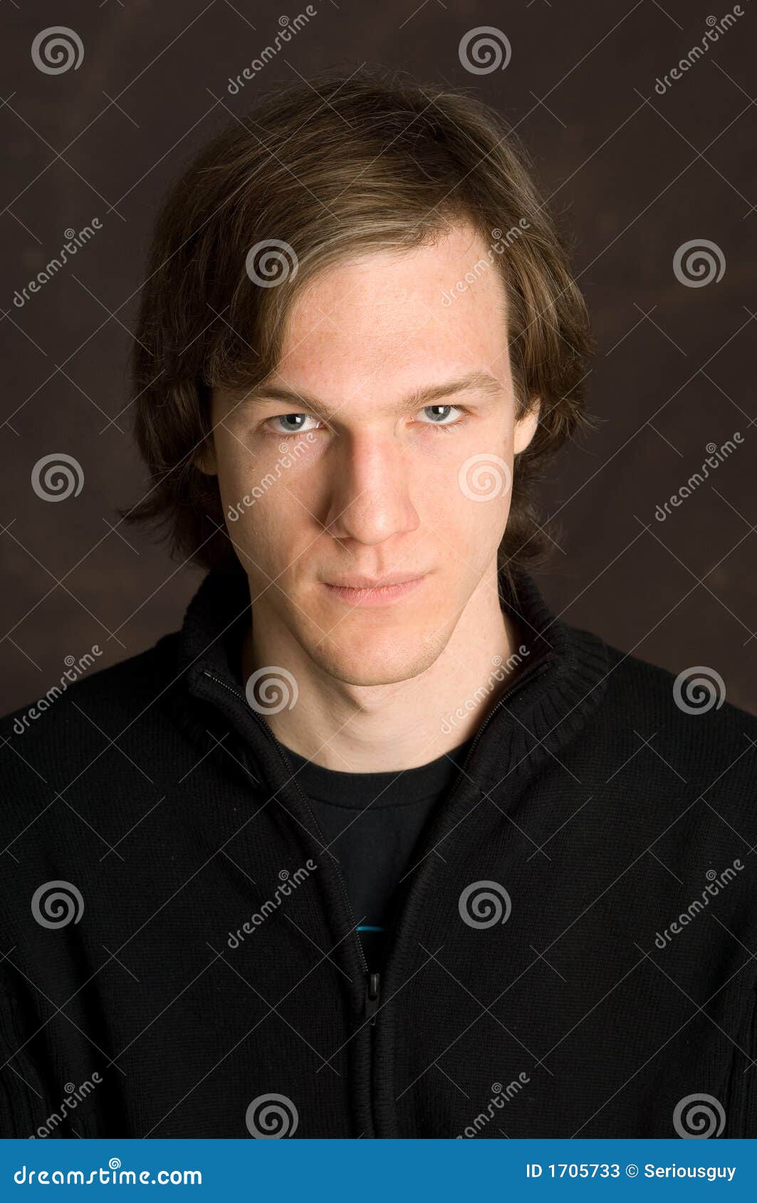 Confrontational Young Male Portrait Stock Image - Image of warm, male ...