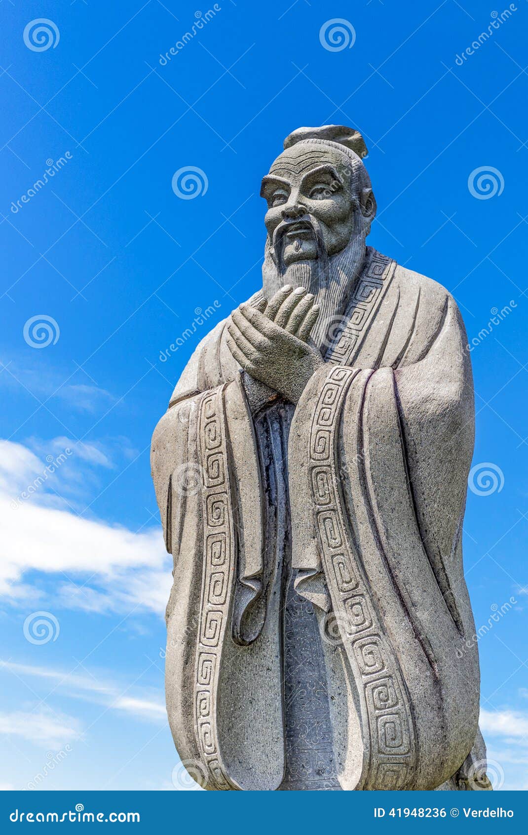 Confucius Statue With Sky Background Royalty-Free Stock Photography ...