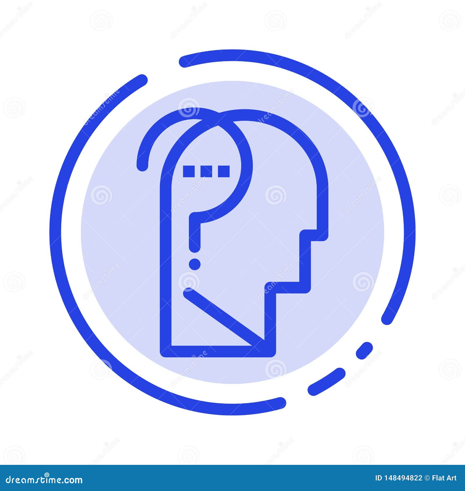 Confuse, Confuse Brain, Confuse Mind, Question Blue Dotted Line Line ...