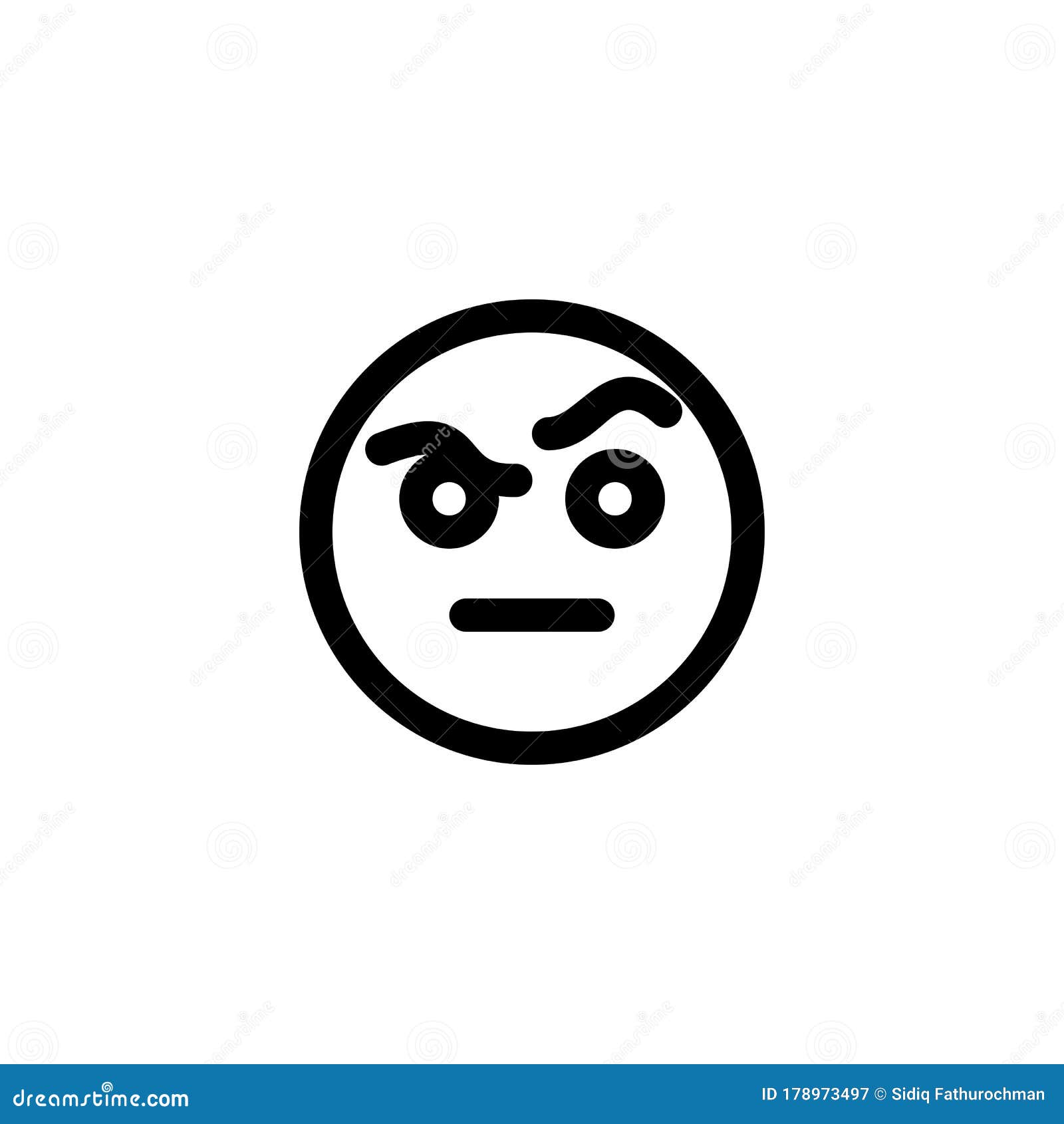Confuse Icon stock vector. Illustration of face, cartoon - 178973497