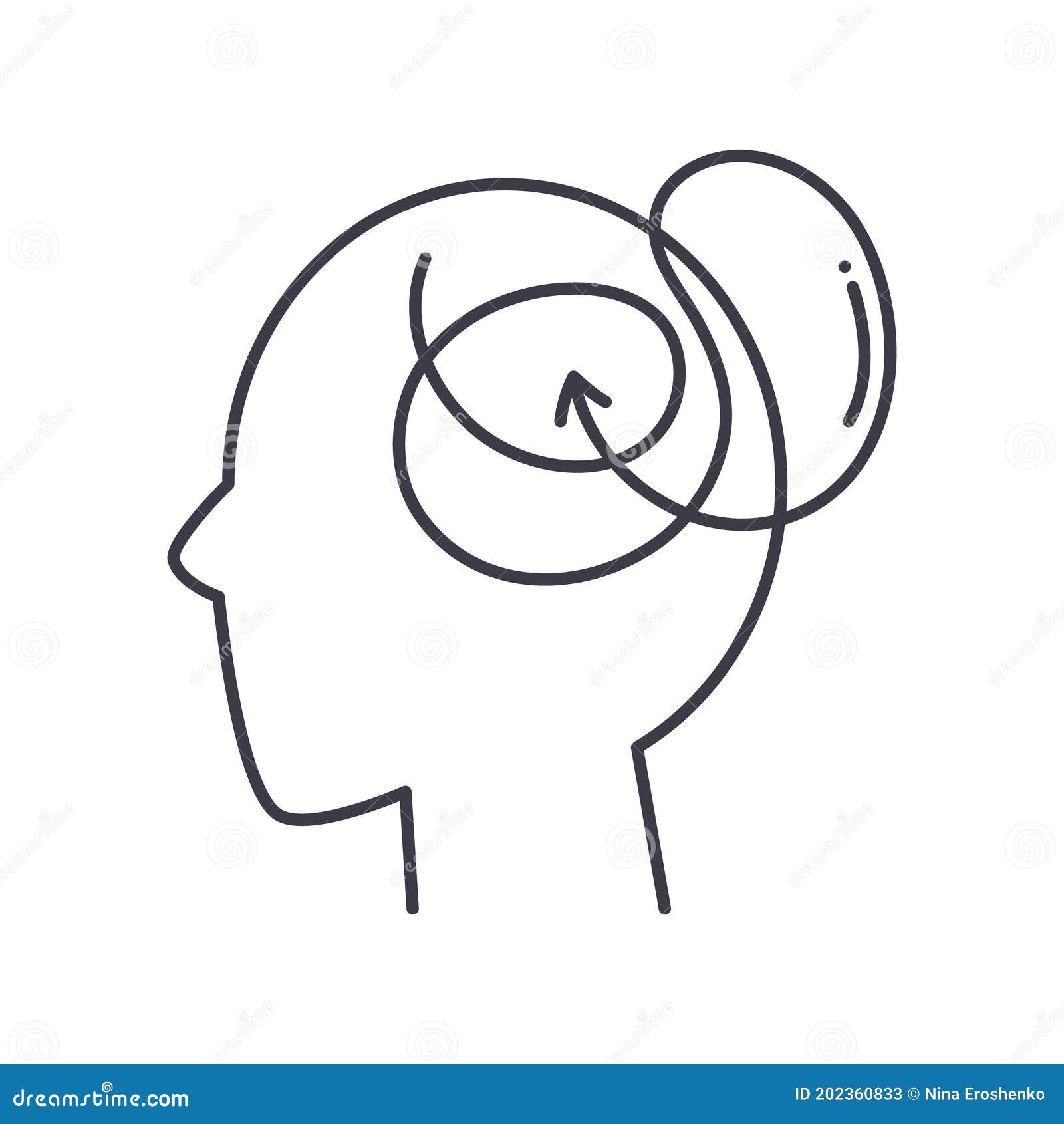 Confuse Icon, Linear Isolated Illustration, Thin Line Vector, Web ...