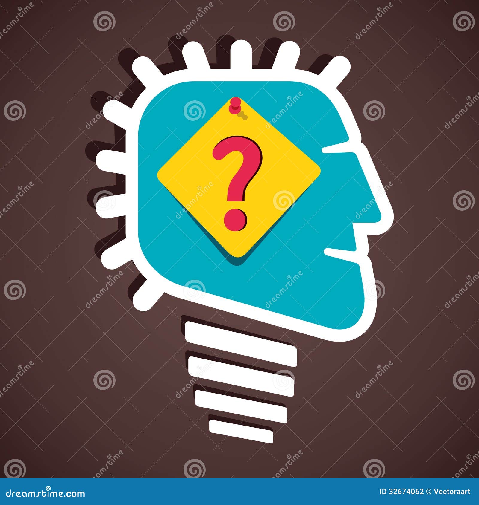 Confuse men stock vector. Illustration of intellect, isolate - 32674062