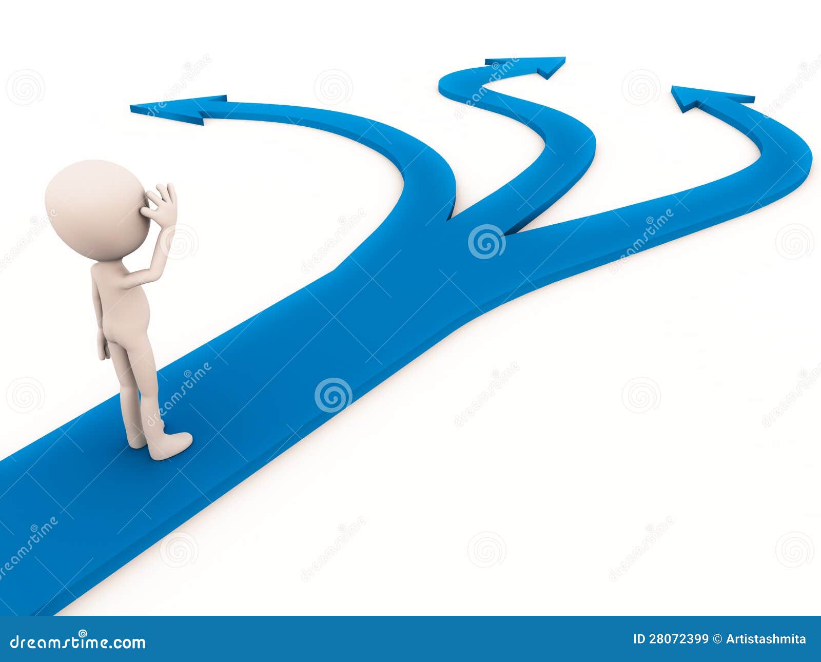 Confused stock illustration. Illustration of person, crossroad - 28072399