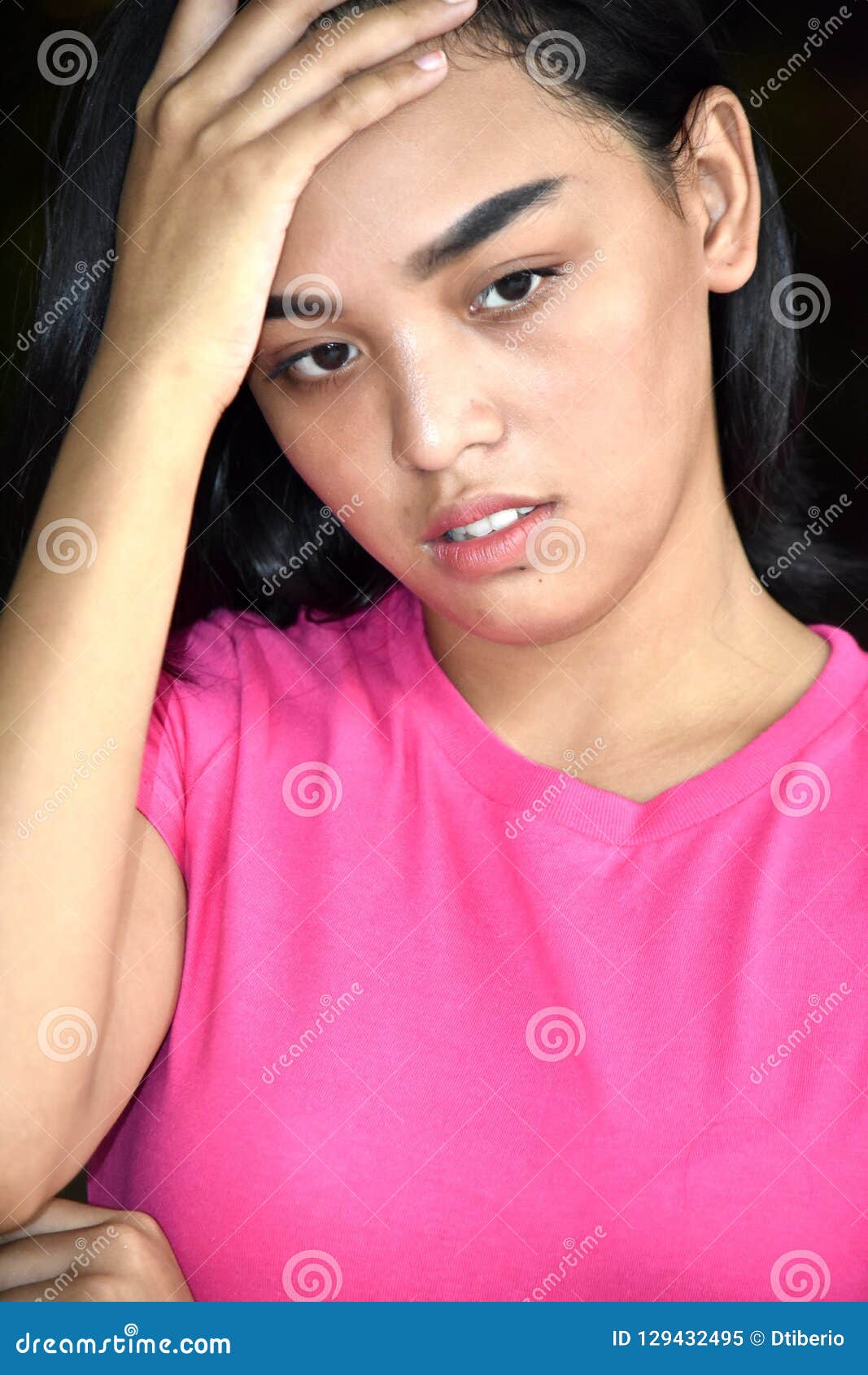 Confused Adult Female stock image. Image of thought - 129432495