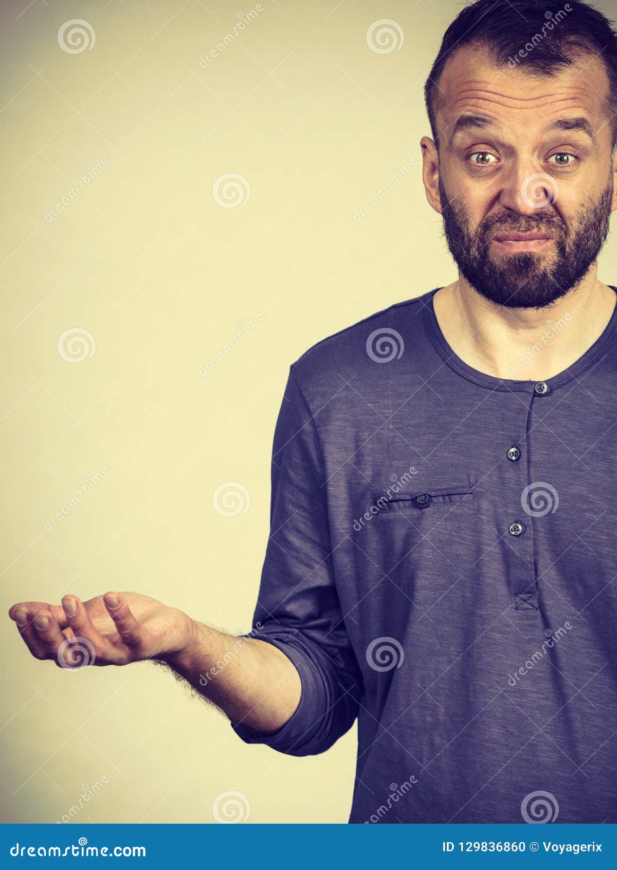 Confused Adult Man Seeking for Solution Stock Photo - Image of problem ...