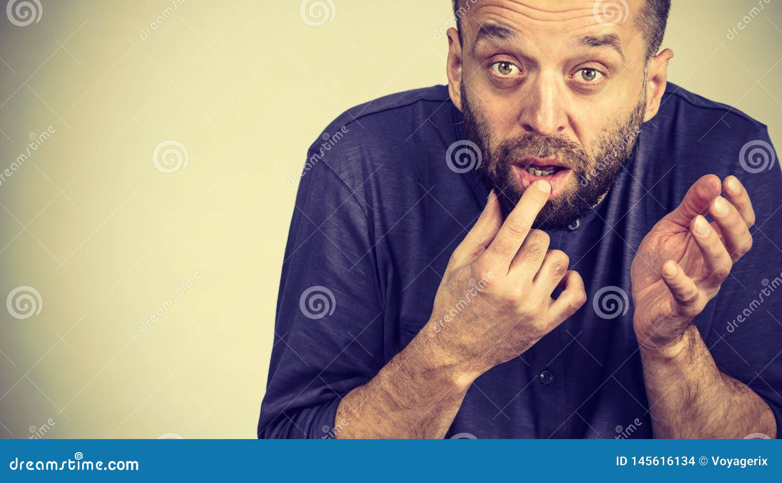 Confused Adult Man Seeking for Solution Stock Photo - Image of portrait ...