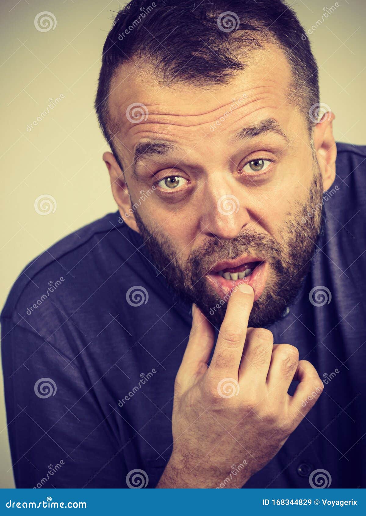 Confused Adult Man Seeking for Solution Stock Image - Image of think ...