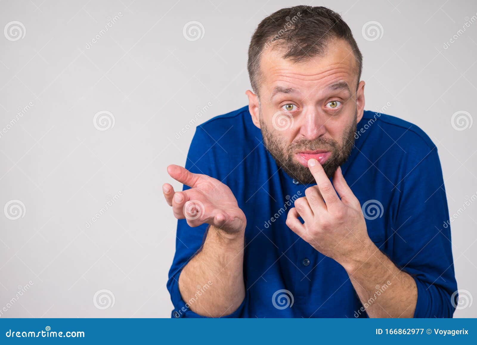 Confused Adult Man Seeking for Solution Stock Image - Image of male ...