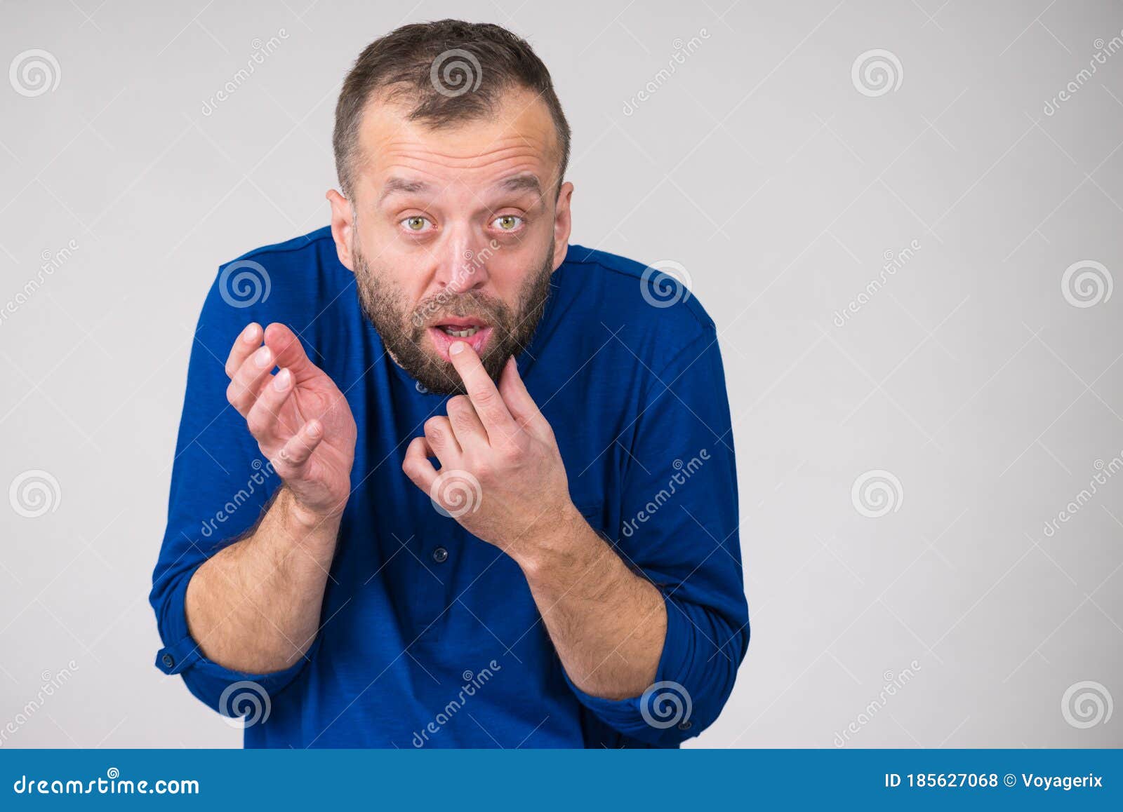 Confused Adult Man Seeking for Solution Stock Photo - Image of ...