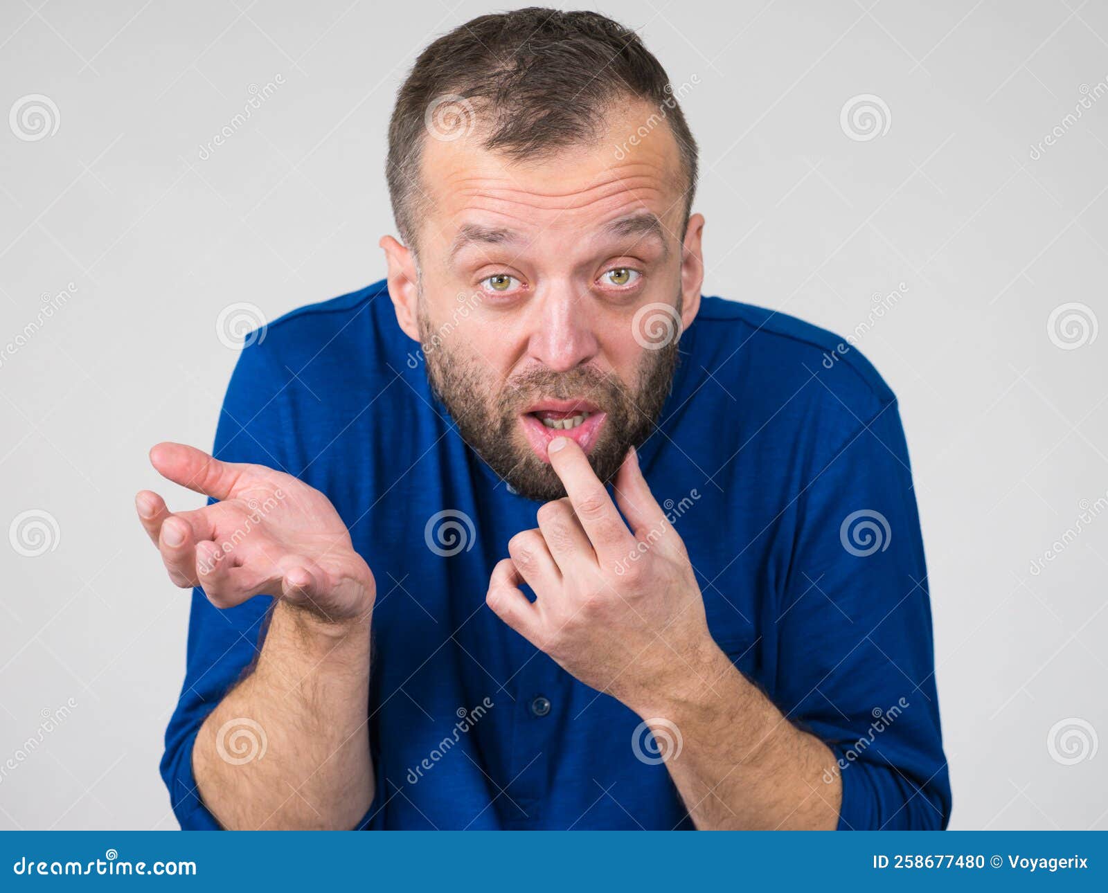 Confused Adult Man Seeking for Solution Stock Photo - Image of dumb ...